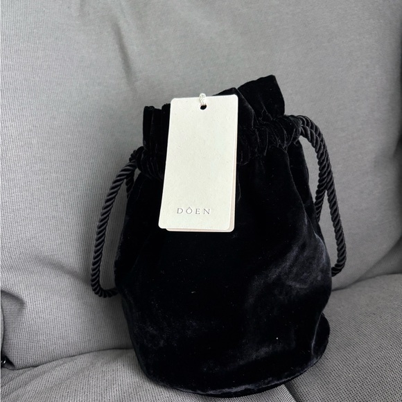 Doen | Bags | Doen Black Velvet Mini Bucket Bag Nwt | Poshmark